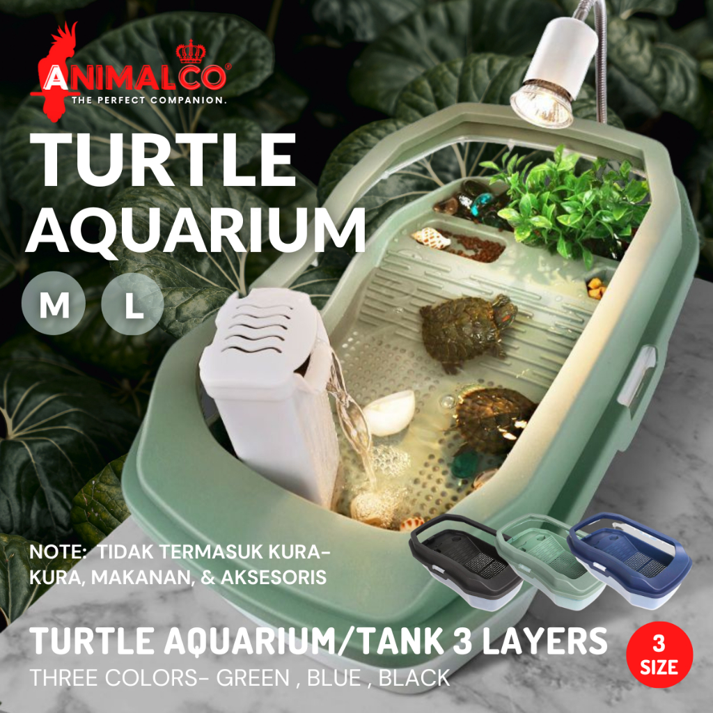 Jual TURTLE TANK AQUARIUM SIZE M & L AKUARIUM RUMAH BAK KANDANG EMBER TEMPAT KURA KURA AIR ...