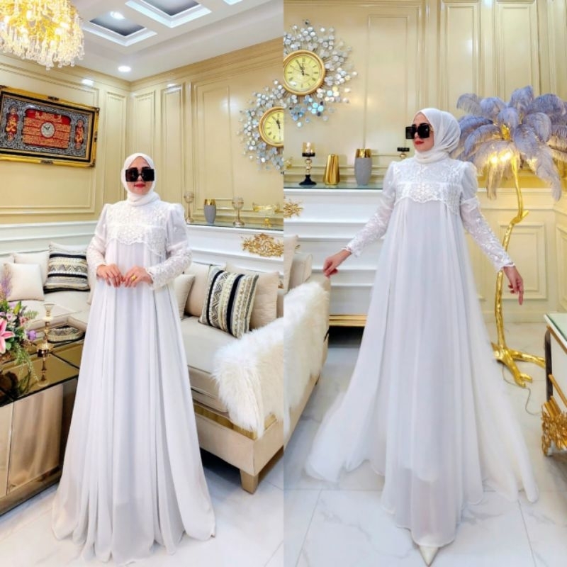 Jual ZAVIYA BROKAT SULTAN BROKEN WHITE BY ALDISA (PO 30 DESEMBER ...