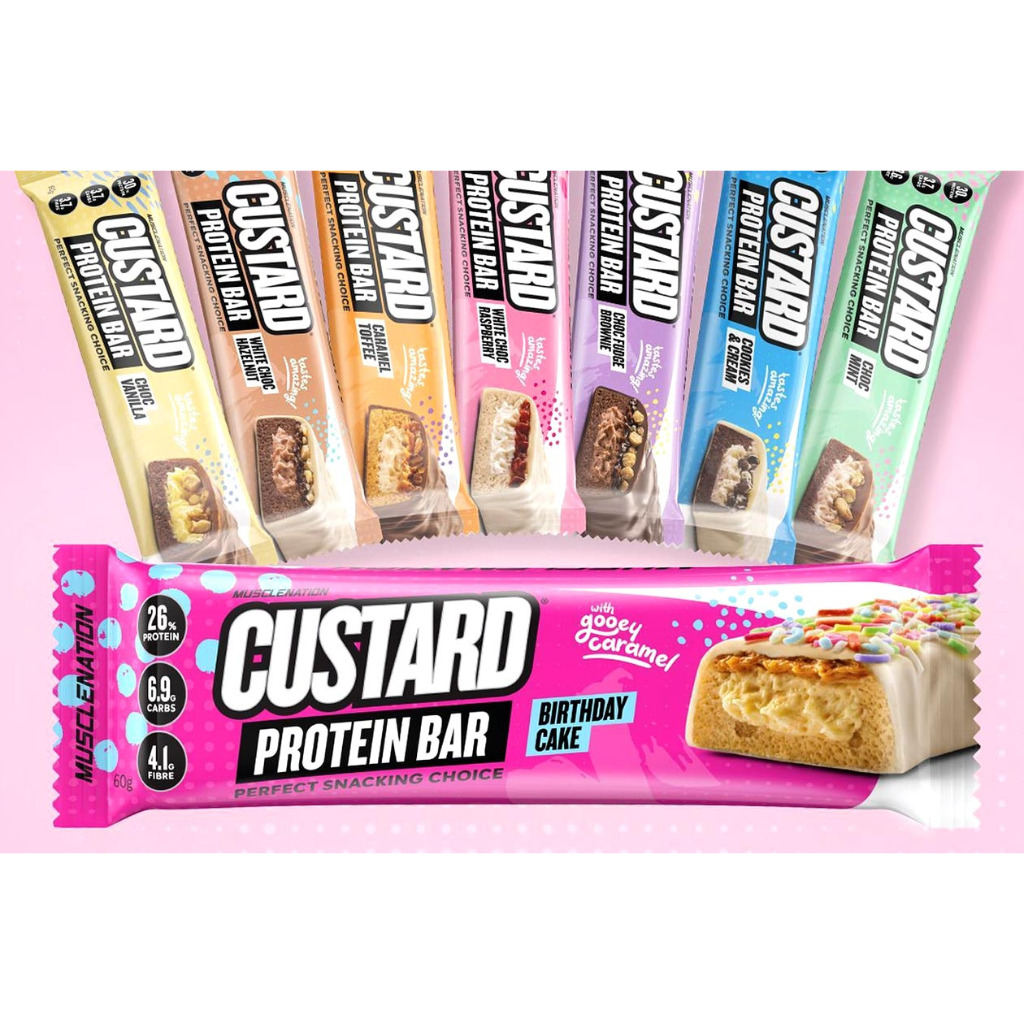 Jual Muscle Nation Custard Protein Bar 60g | Shopee Indonesia