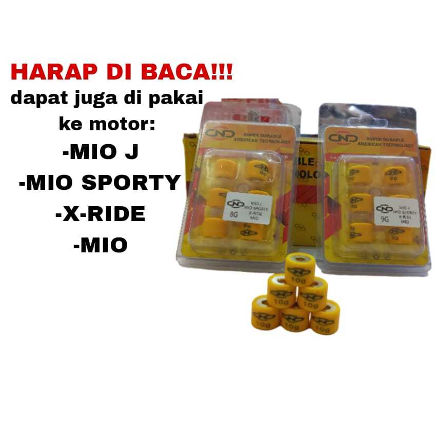Jual Roller 8-9-10-gram MIO J,MIO SPORTY,X-RIDE,MIO Roler DND | Shopee ...