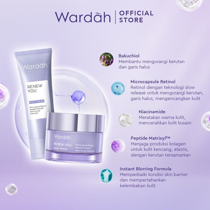 Jual Wardah Renew You Night Cream | Shopee Indonesia
