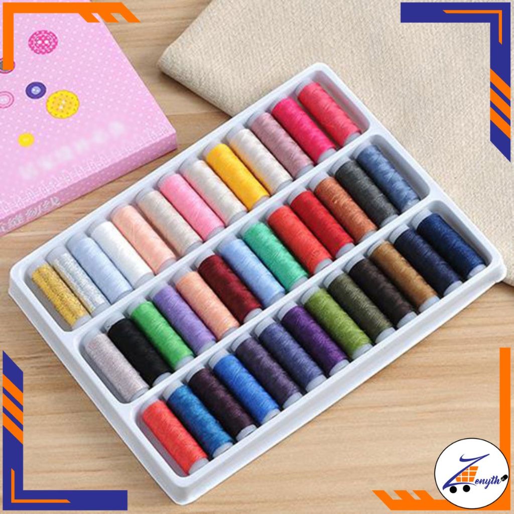 Jual Colored Sewing Thread 39 Roll / Benang Jahit Set 39 Warna | Shopee ...