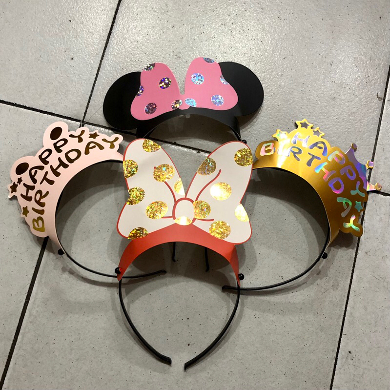 Jual Bando mickey mouse minnie mouse ulang tahun anak lucu bandana anak ...