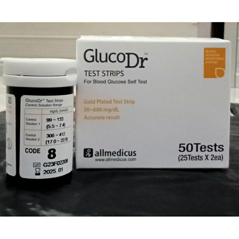 Jual Strip Gluco DR Gula Darah Stik Glucose Super Sensor Alat Cek Gula ...