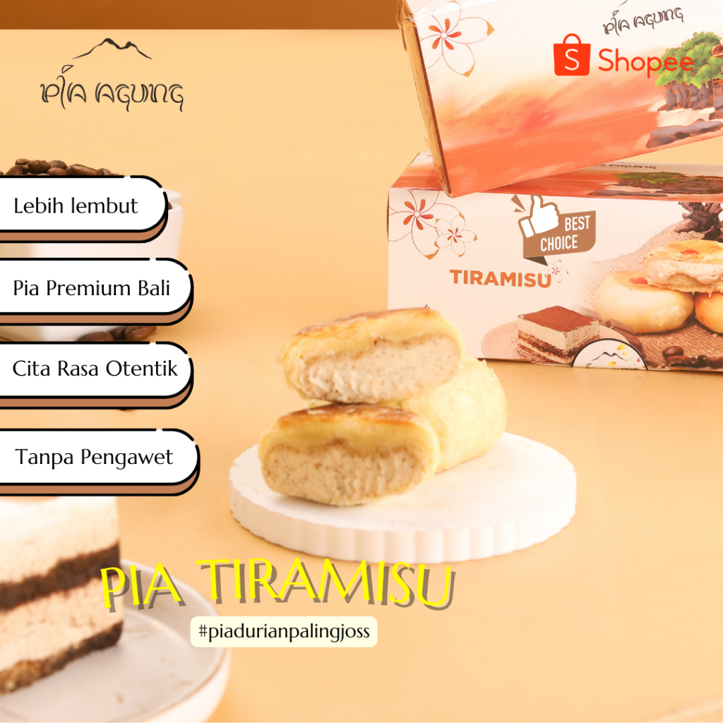 Jual Bakpia Tiramisu - Pia Agung Bali | Shopee Indonesia
