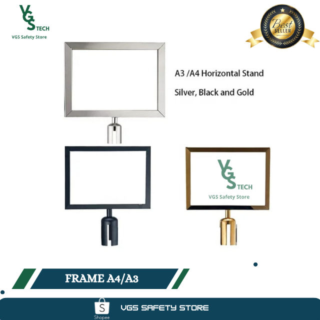 Jual Sign Frame Stainless A4/A3 Potrait & Landscape Tiang Antrian ...