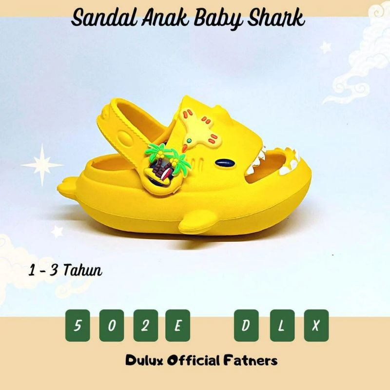 Jual DX-502E Sandal Anak Laki laki Karakter Ikan Paus Baby Shark ...