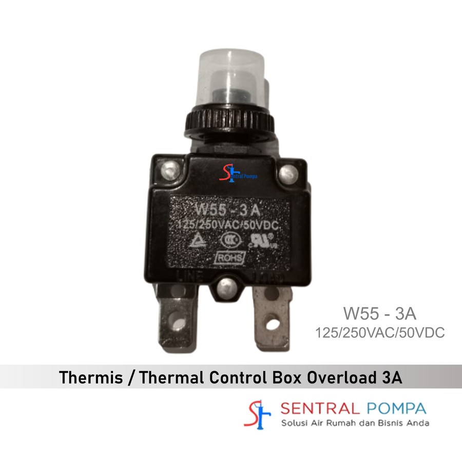 Jual Thermis / Thermal Overload Control Box W55 - 3A 3 Ampere | Sentral ...
