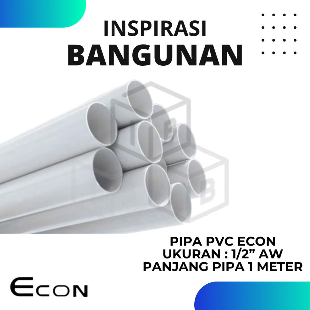 Jual PIPA PVC ECON AW 1/2" PIPA PARALON PRALON 1/2 INCH / PIPA AIR ...