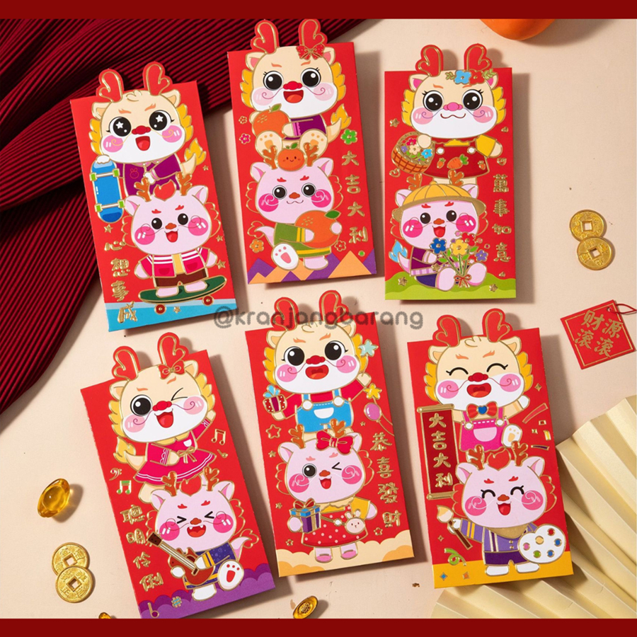 Jual Angpao Shio Naga 3D / Angpao Imlek 2024 / Red pocket 2024 Dragon ...