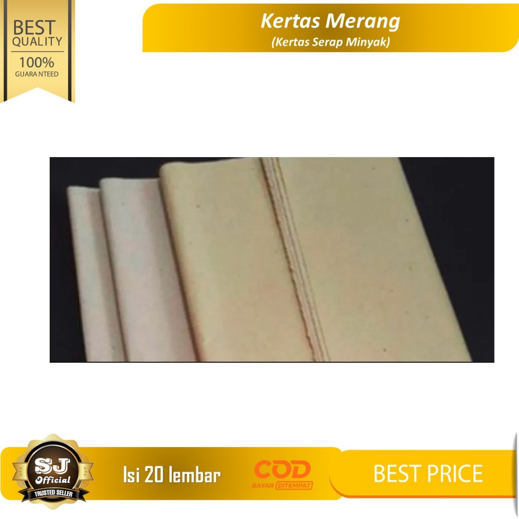 Jual KERTAS MERANG (isi 20 lembar) / Kertas Serap Minyak Uk 45,5cm x ...