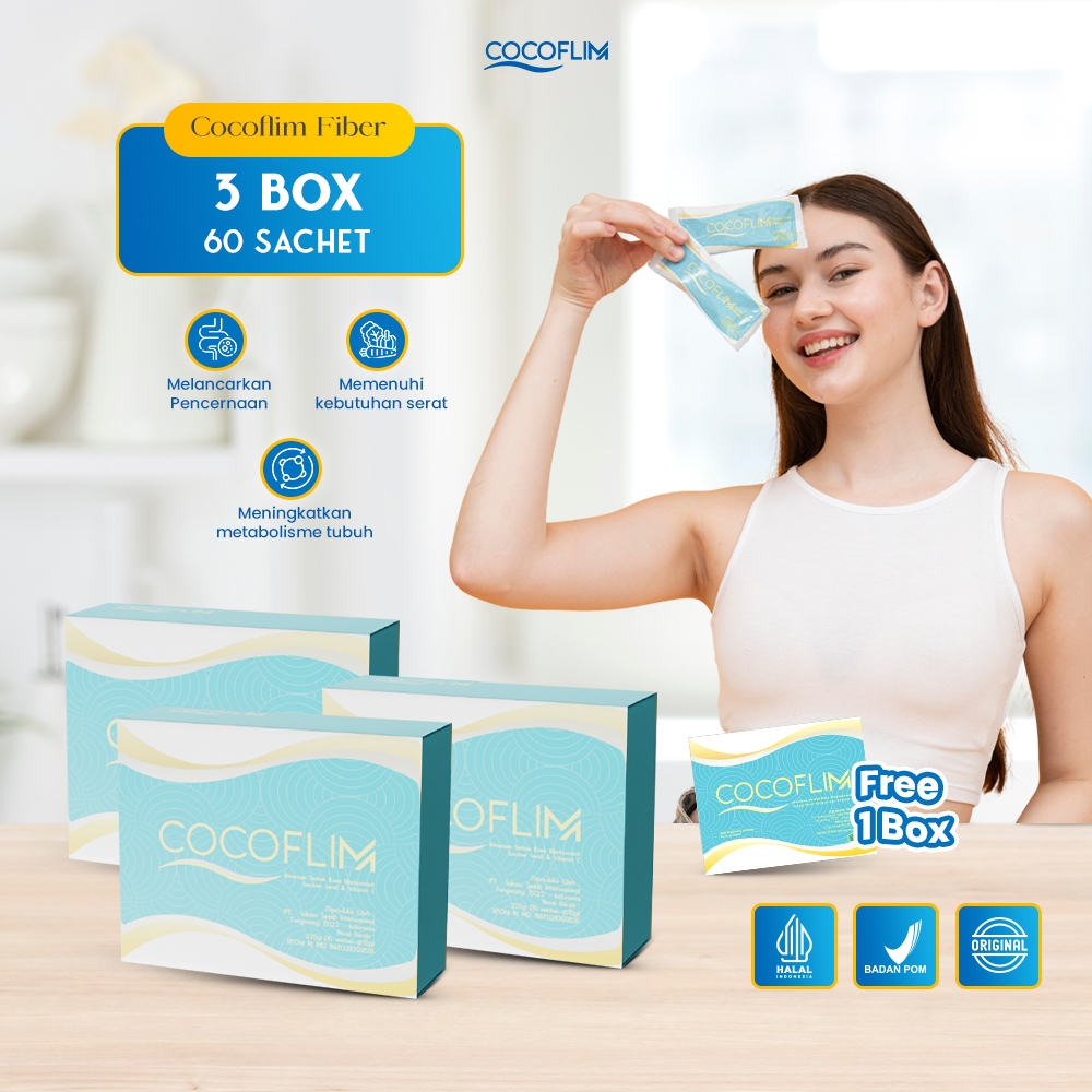 Jual Cocoflim Fiber 3 Box FREE 1 BOX Paket Harga Saudara isi 60 SACHET ...