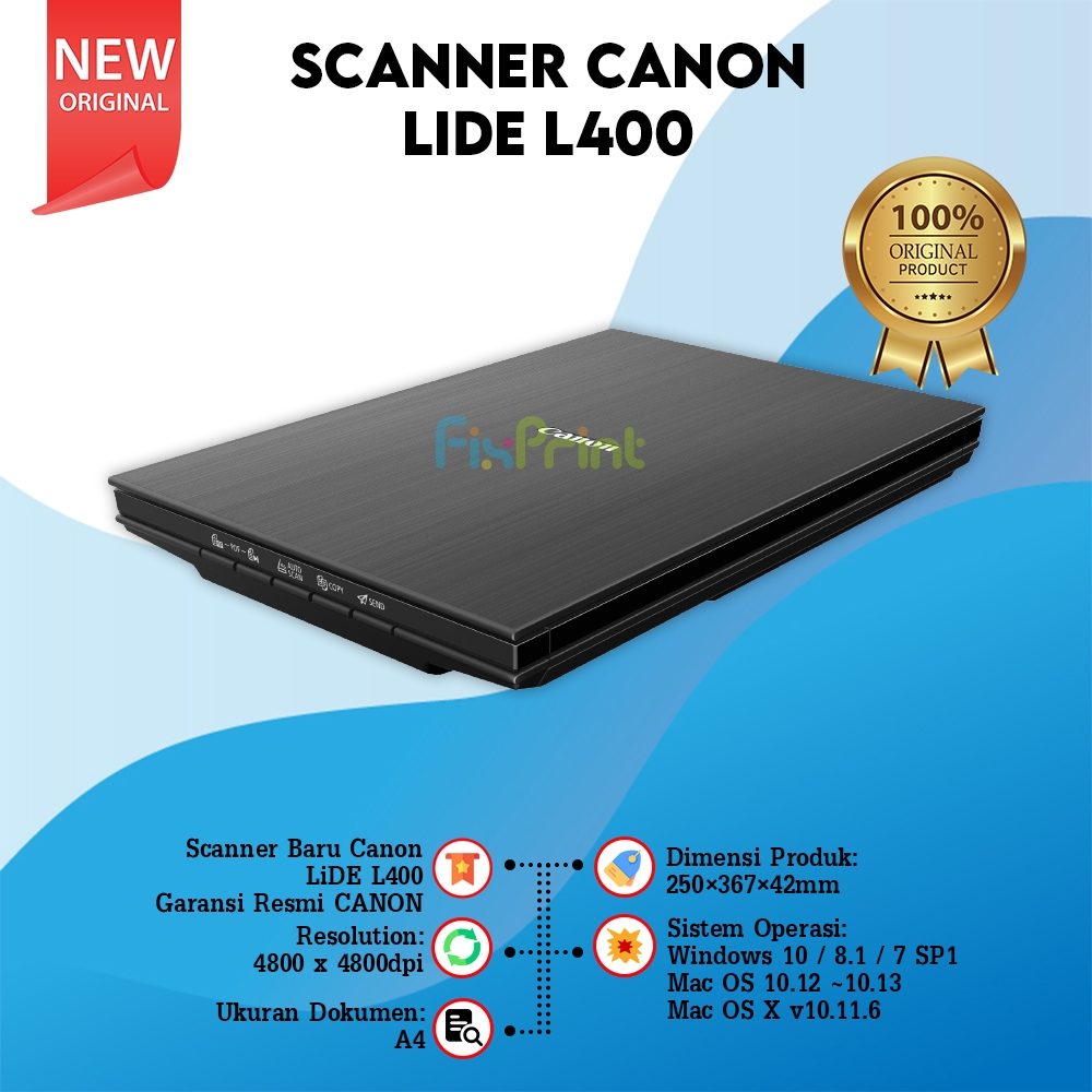 Jual Scanner Canon LiDE 400 / L300 Lide Flatbed CanoScan A4 LiDe 300 ...