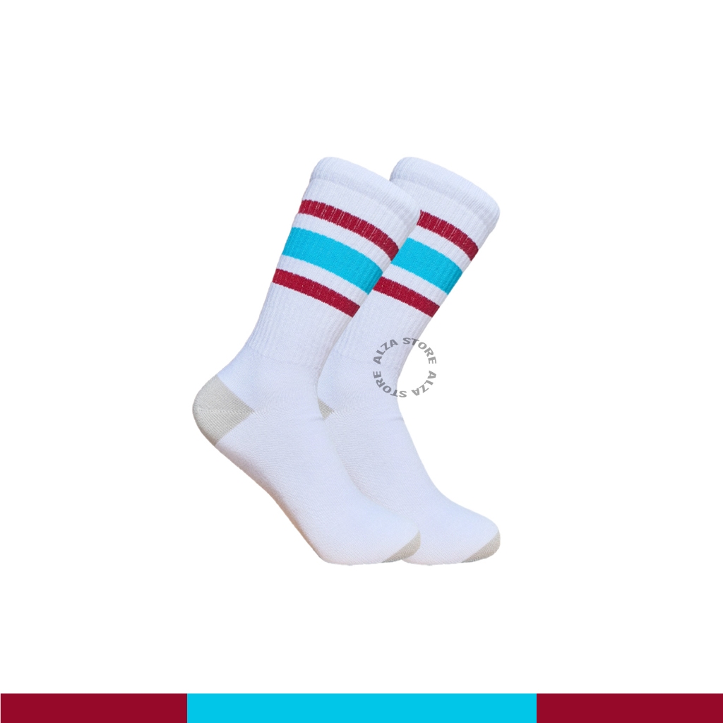 Jual Kaos Kaki Oldschool Strip Series / Olahraga /Skate / Motif Garis ...