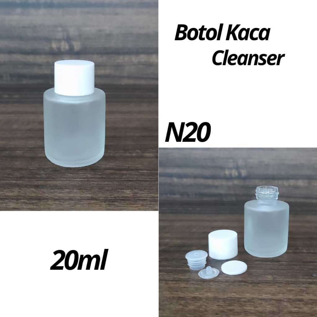 Jual Botol Kaca Doff 20ml Botol Refill Botol Kosmetik Botol cleancer ...