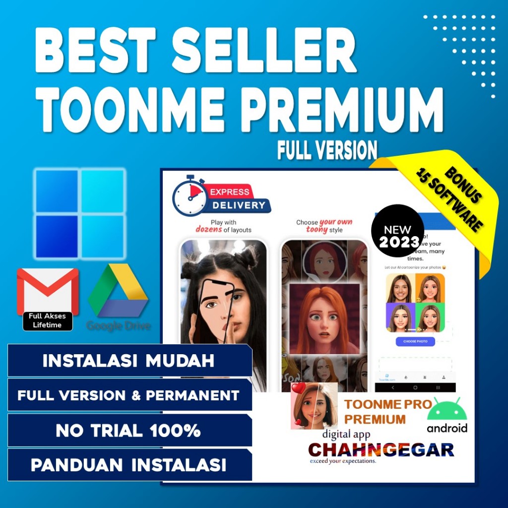 Jual ToonMe Pro Unlimited Aplikasi Edit Foto Jadi Cartoon Premium ...