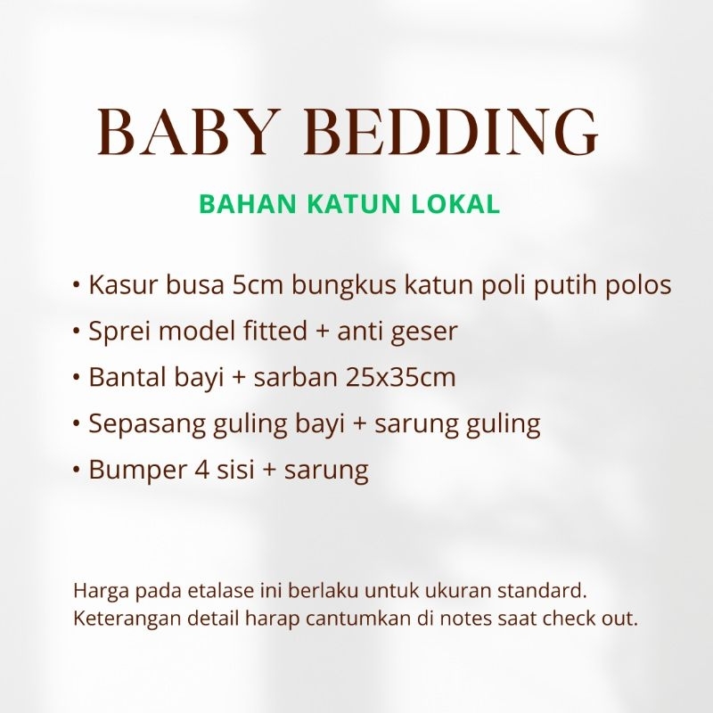 Jual Paket kasur baby box lengkap dengan bumper bantal guling custom ...