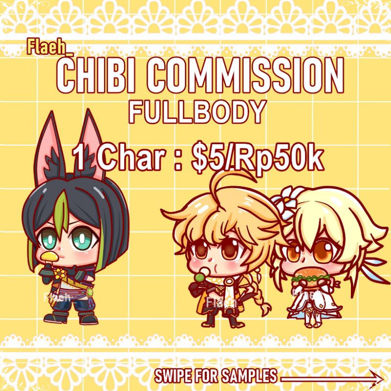 Jual Chibi Commission/Jasa Gambar Chibi Anime | Shopee Indonesia
