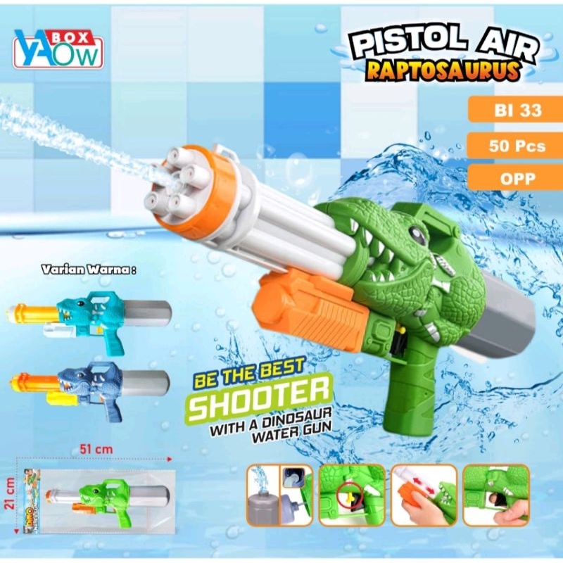 Jual Mainan Anak Pistol Air Dino Raptosaurus / Mainan Tembakan Air Anak | Shopee Indonesia