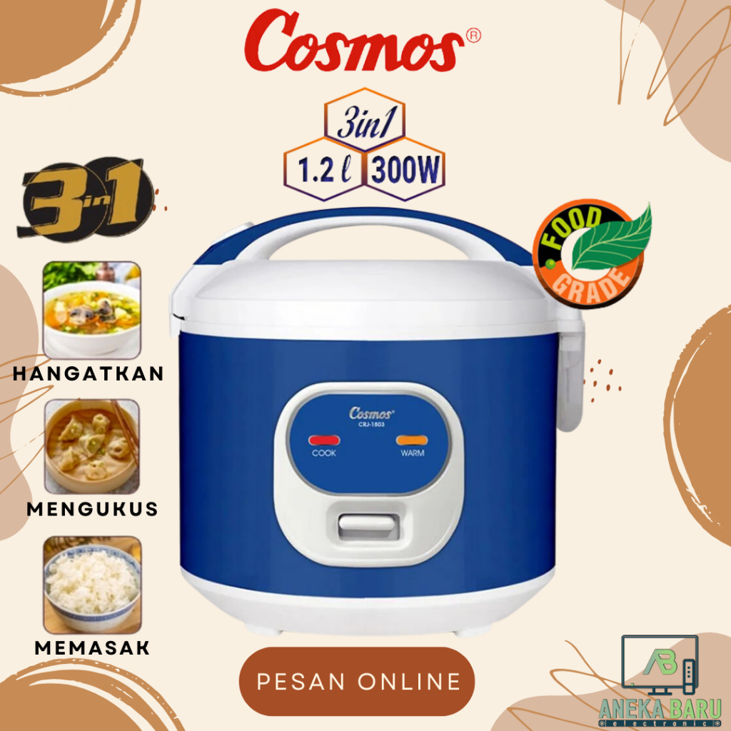 Jual [READY & COD] Cosmos Rice Cooker Kecil CRJ-1803 / CRJ1803 / CRJ ...