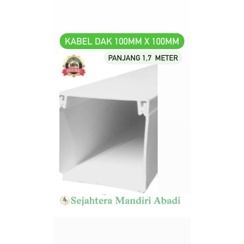 Jual Kabel Dak 100x100 mm Panjang 1,7 Meter Kotak Putih Tutup Duct ...