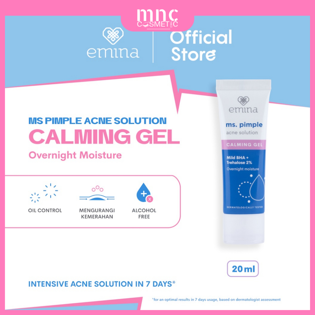 Jual EMINA MS PIMPLE ACNE SOLUTION CALMING GEL 20 ML | Shopee Indonesia