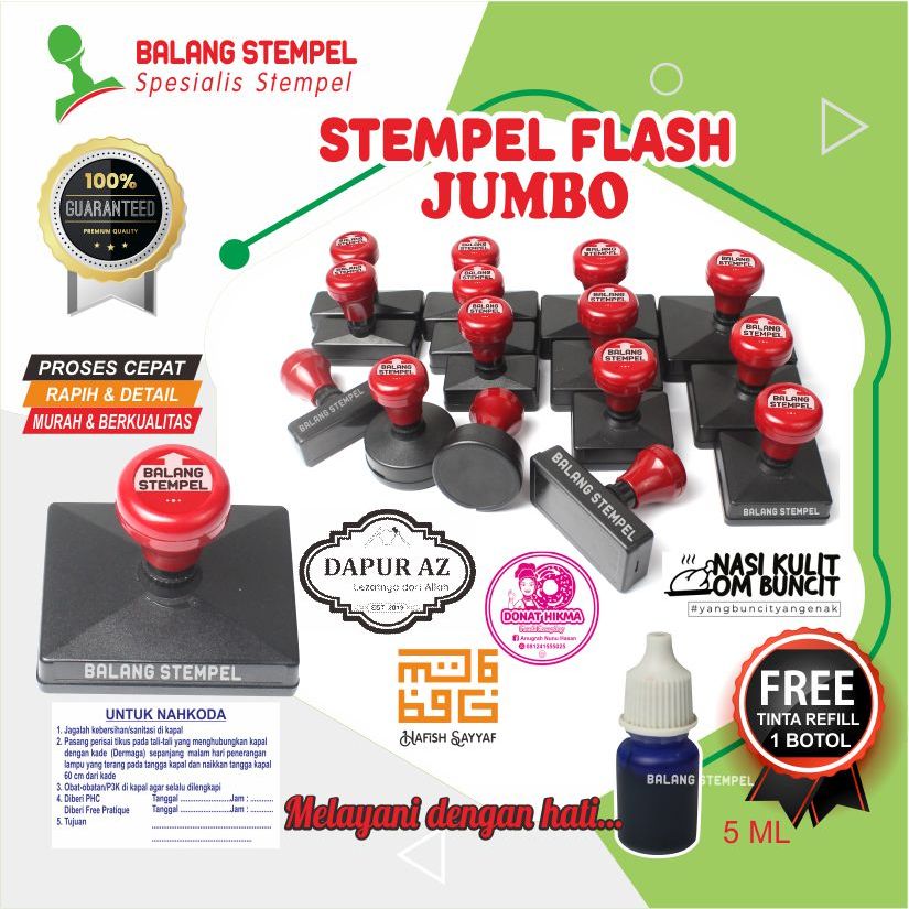 Jual Stempel Jumbo Stampel Custom Besar Warna Kemasan Packing Box ...