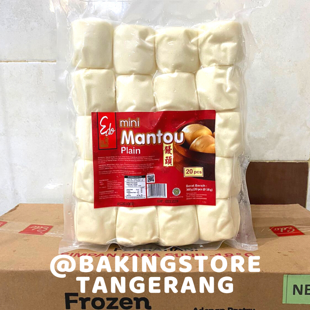 Jual Mantau Edo Mini plain frozen isi 20 | Edo Mini Mantau Plain 360 gr ...