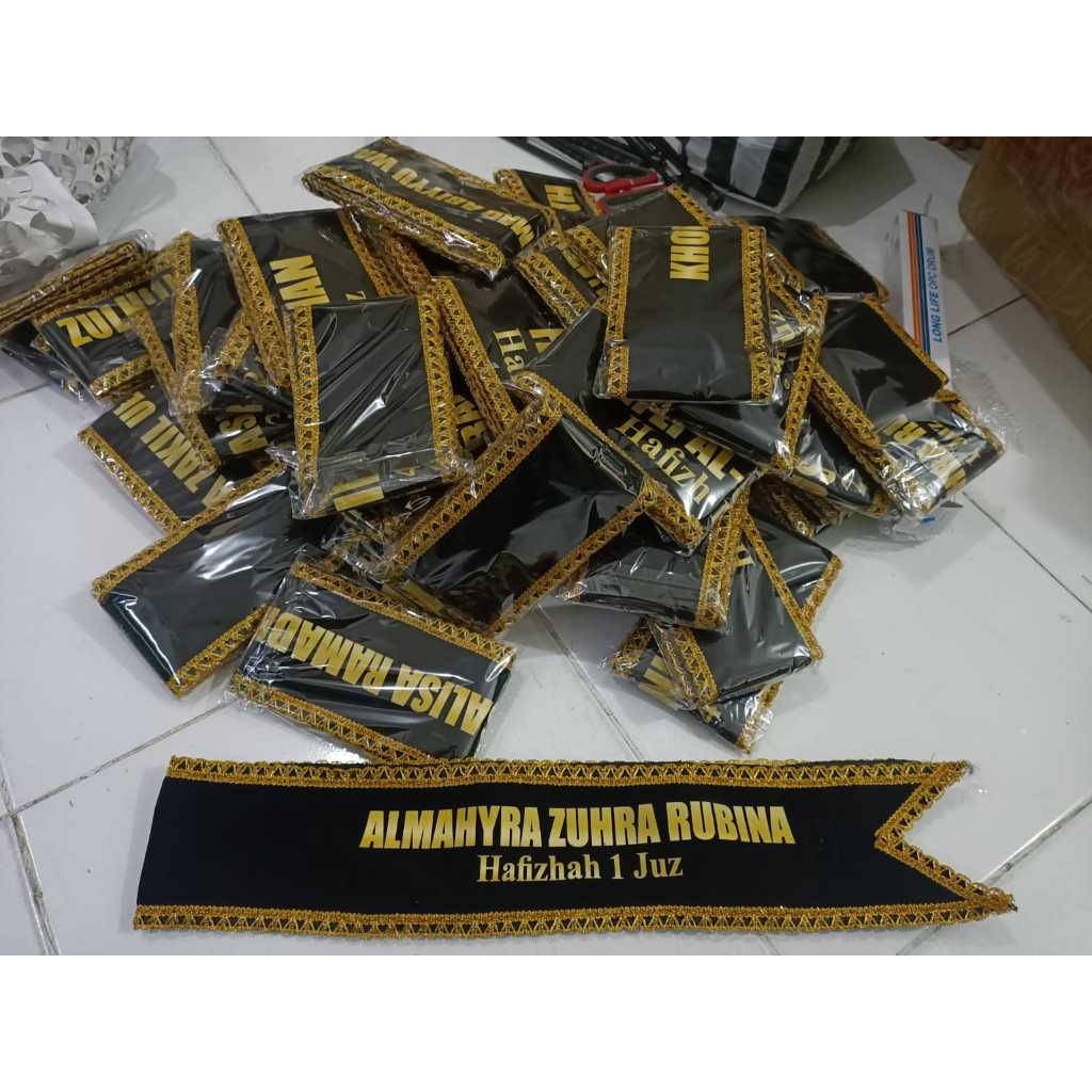 Jual Selempang Wisuda Tahfizh Kain Beludru Selempang Wisuda Sekolah ...