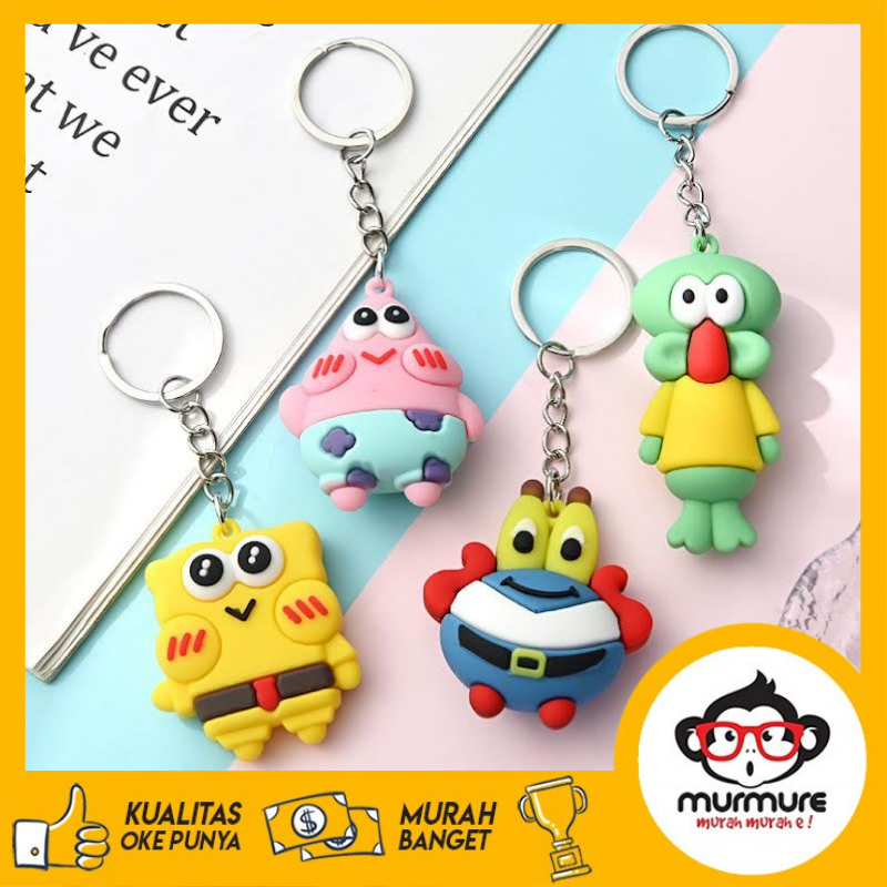 Jual MURMURE I GANTUNGAN KUNCI KARAKTER SPONGEBOB / KEYCHAIN RUBBER ...