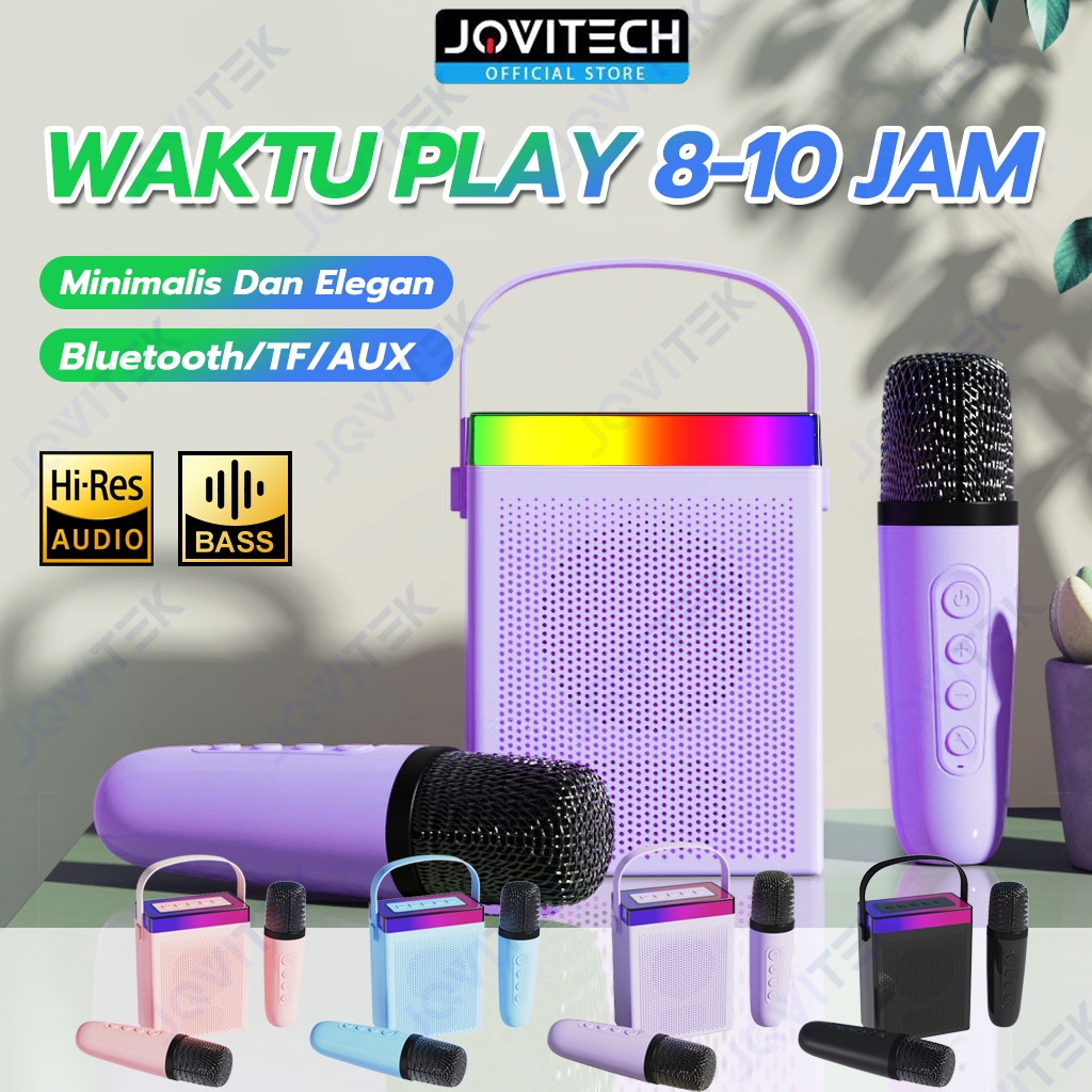 Jual Jovitech Speaker Bluetooth 2Mic 1 Set Karaoke Speaker KTV Cute Stereo Wireless Lucu ...