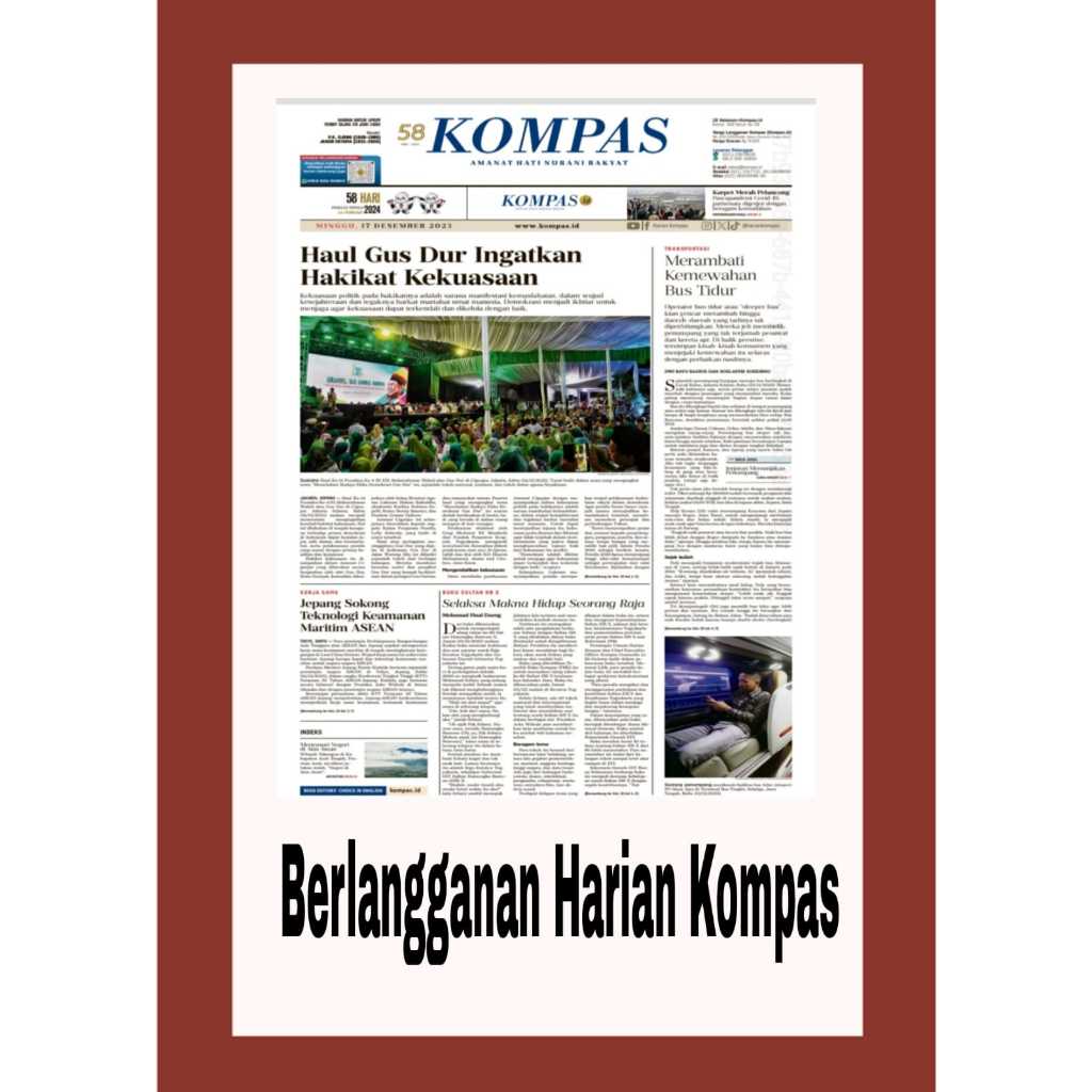 Jual BERLANGGANAN KORAN KOMPAS 1 BULAN FREE DIGITAL | Shopee Indonesia
