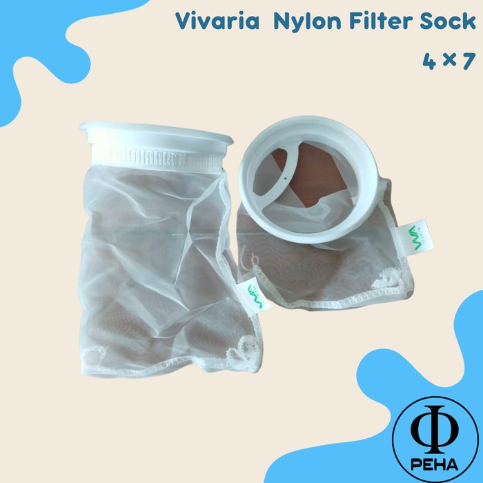 Jual Vivaria Nylon Filter Sock 4” x 7" Filter Aquarium Laut Reef Tank ...