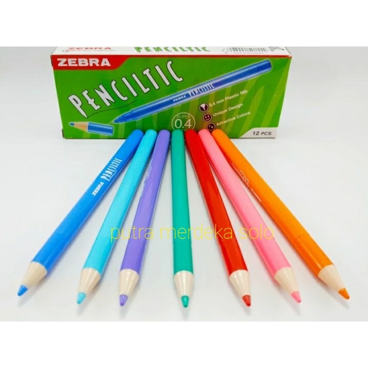 Jual Pulpen Penciltic Zebra - Pulpen Warna Pencil Tic Zebra 0.4mm ...