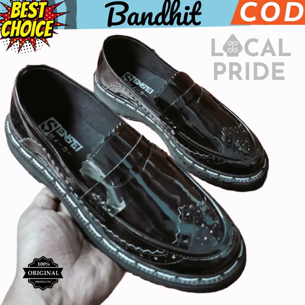 Jual Sepatu PDH Pria Hitam Formal Pantofel Docmart Kerja Dinas Kulit ...