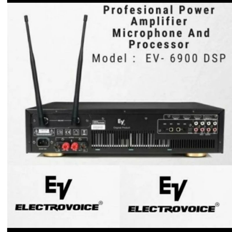 Jual MIC MICROPHONE EV ELECTROVOICE EV 6900 DSP AMPLIFIER MICROPHONE 2 ...