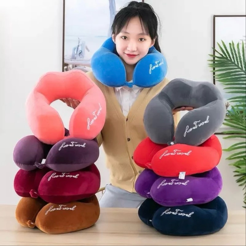 Jual Bantal Leher Dewasa Love Travel Bantal Sandar Kepala Santai Tidur ...