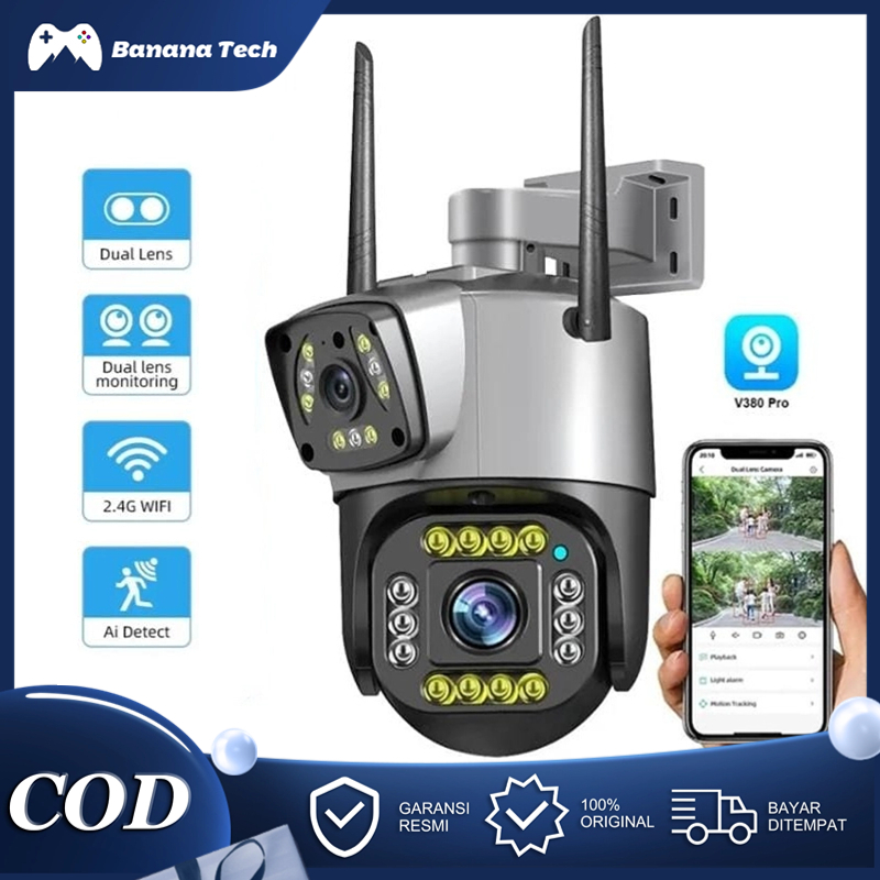 Jual Banana Tech Cctv outdoor 2 Kamera 4MP cctv PTZ jarak jauh lewat hp ...