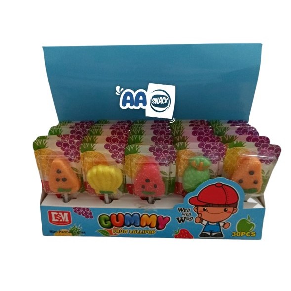 Jual AAA LOLLIPOP GUMMY BOX BIRU ISI 30 | Shopee Indonesia