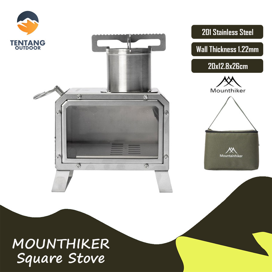 Jual Tungku Kayu Api MOUNTAINHIKER Penghangat Mini Stainless Steel ...