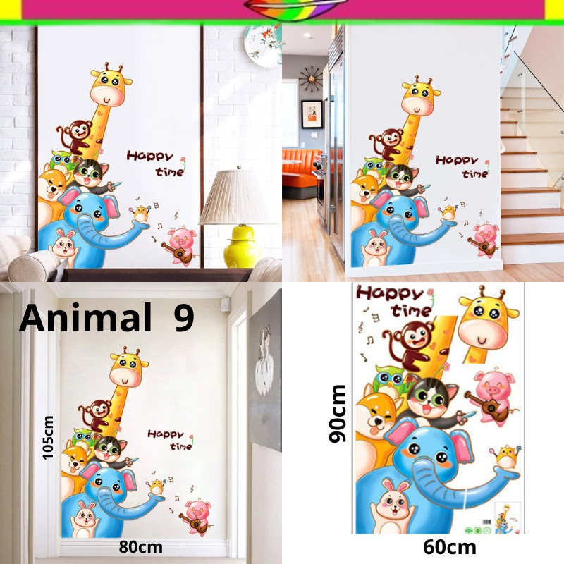 Jual WALLSTICKER WALL STIKER STICKER DINDING MOTIF GAMBAR ANIMAL 9 ...