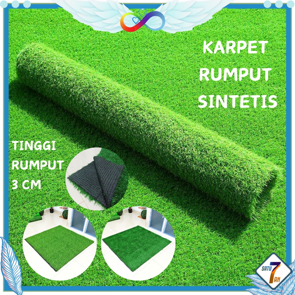 Jual Rumput Sintetis Swiss Ukuran 1m x 1m Tinggi Rumput 3cm Rumput ...