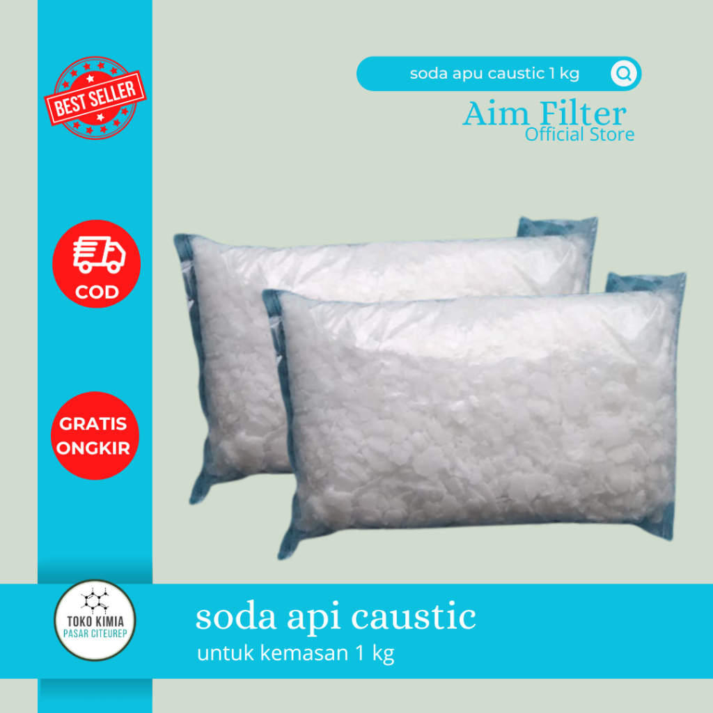 Jual Soda Api Caustic Soda NaOH Natrium Hiroxida Obat Anti Sumbat 1 KG ...