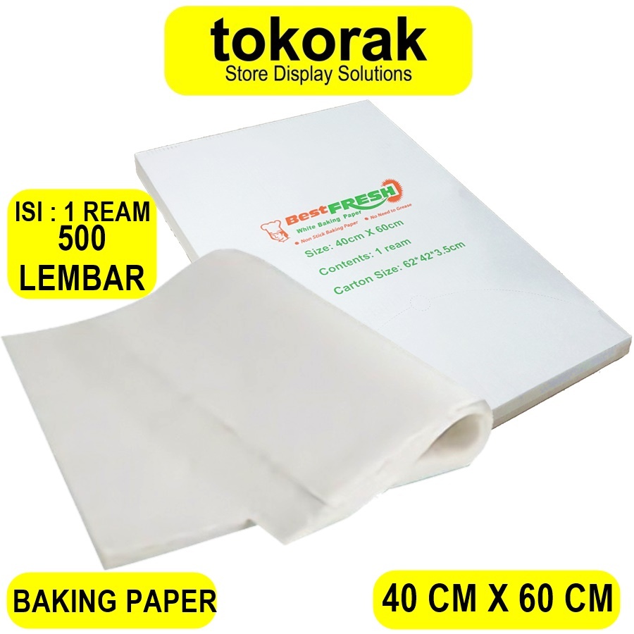 Jual BEST FRESH BAKING PAPER 40 X 60 CM BESTFRESH KERTAS ROTI 1 RIM ISI ...