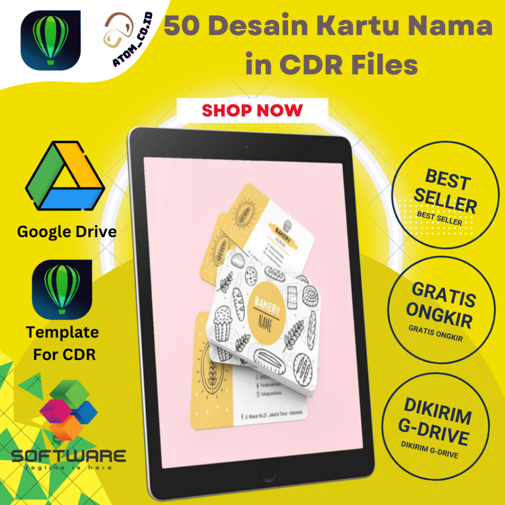 Jual 50 Desain Kartu Nama Usaha Coreldraw Files v15 | Shopee Indonesia