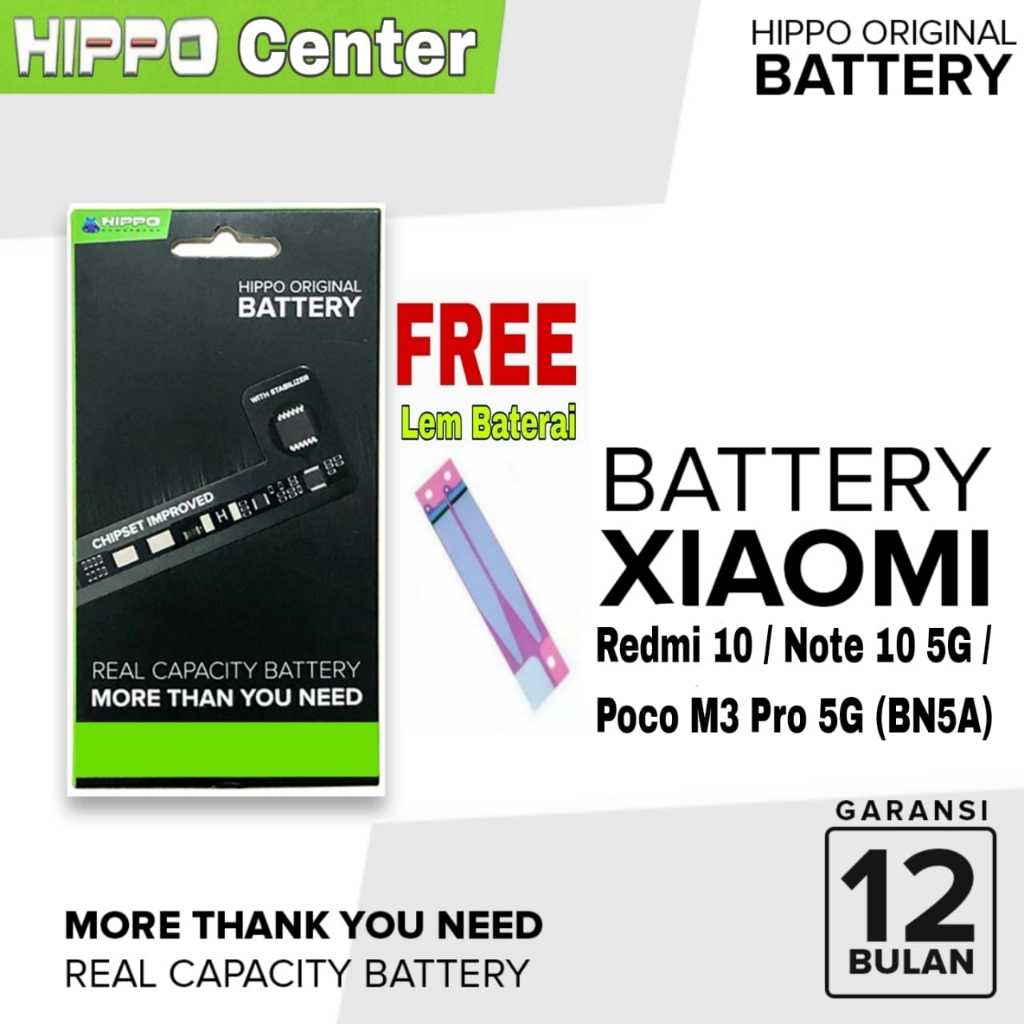 Jual Baterai Hippo Xiaomi Redmi 10 4G 2022 / Redmi Note 10 5G / Poco M3 ...