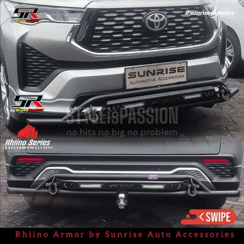 Jual Rhiino Armor Black Bumper Belakang Toyota Innova Zenix Hybrid ...