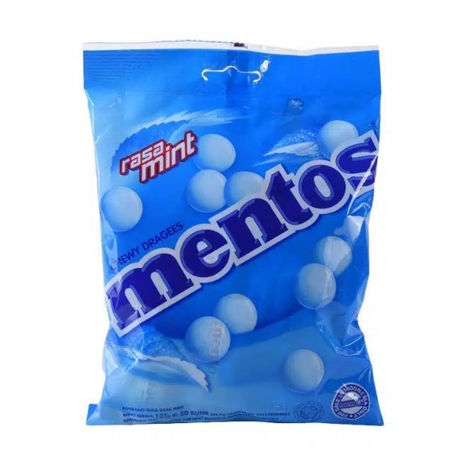 Jual PERMEN MENTOS CHEWY DRAGEES MINT Mentos [1 PAK = 50 BUTIR ...