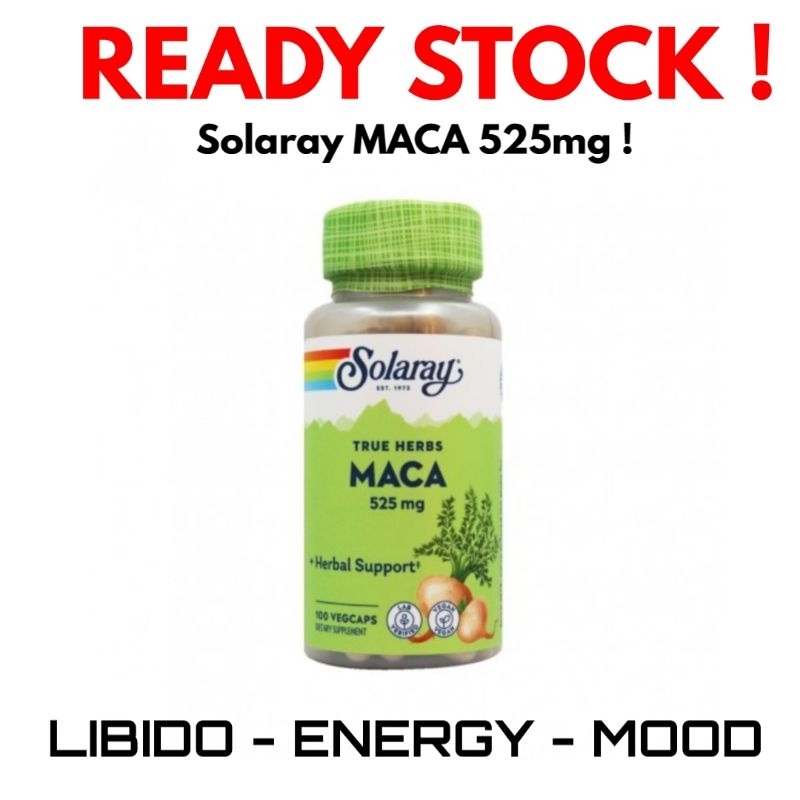 Jual SOLARAY USA MACA ROOT 525MG - 100 KAPSUL TESTO MOOD ENERGY BOOSTER ...