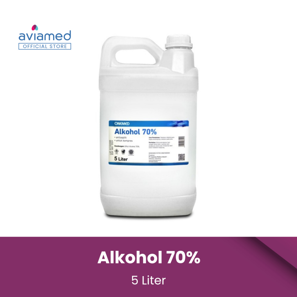 Jual Alkohol 70% 5 Liter Onemed | Alcohol 70 Persen Refil Isi Ulang 5L ...